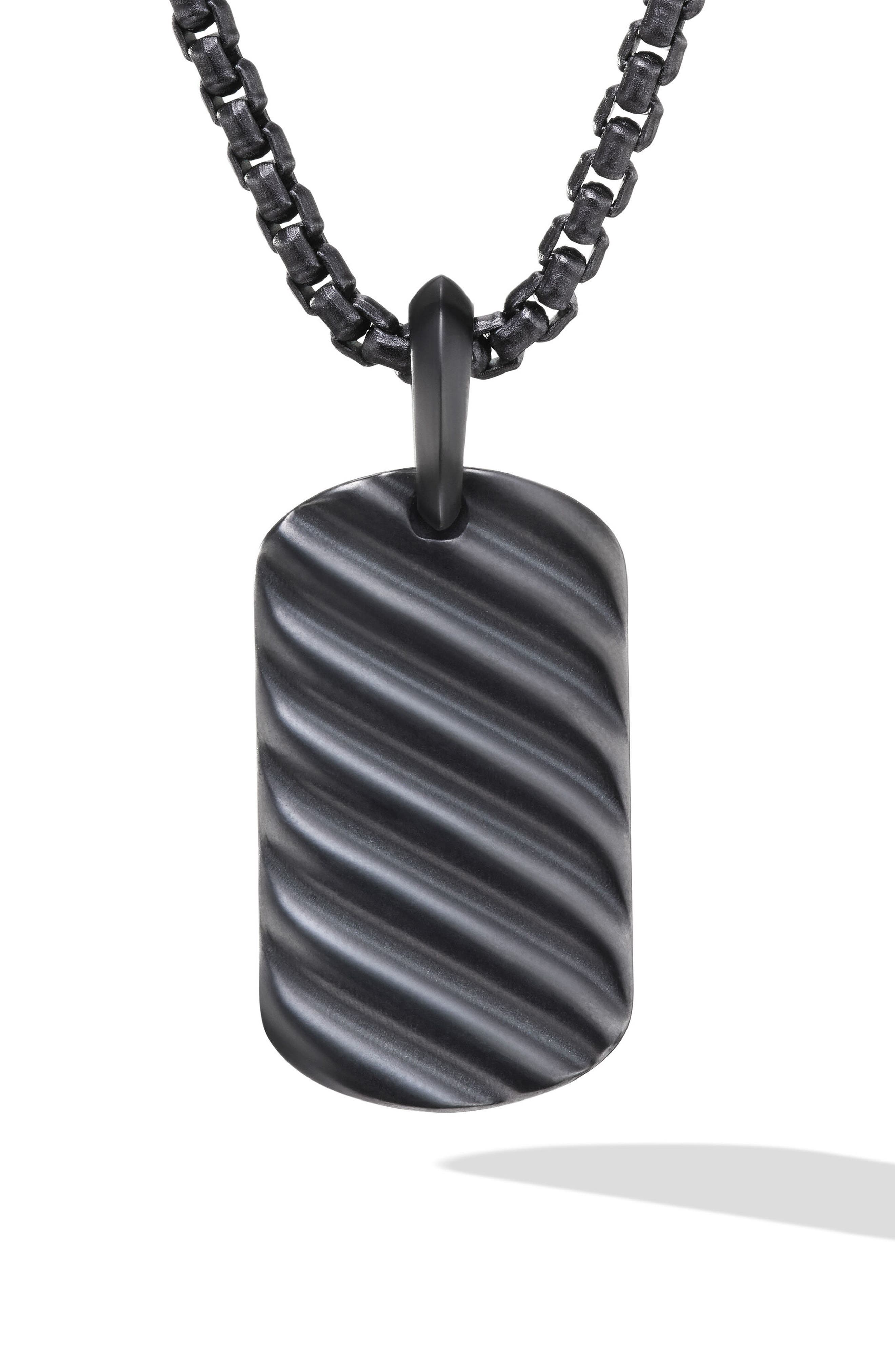 David Yurman Men's Sculpted Cable Dog Tag Pendant | Nordstrom