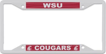 WINCRAFT Washington State Cougars Chrome Color License Plate Frame ...