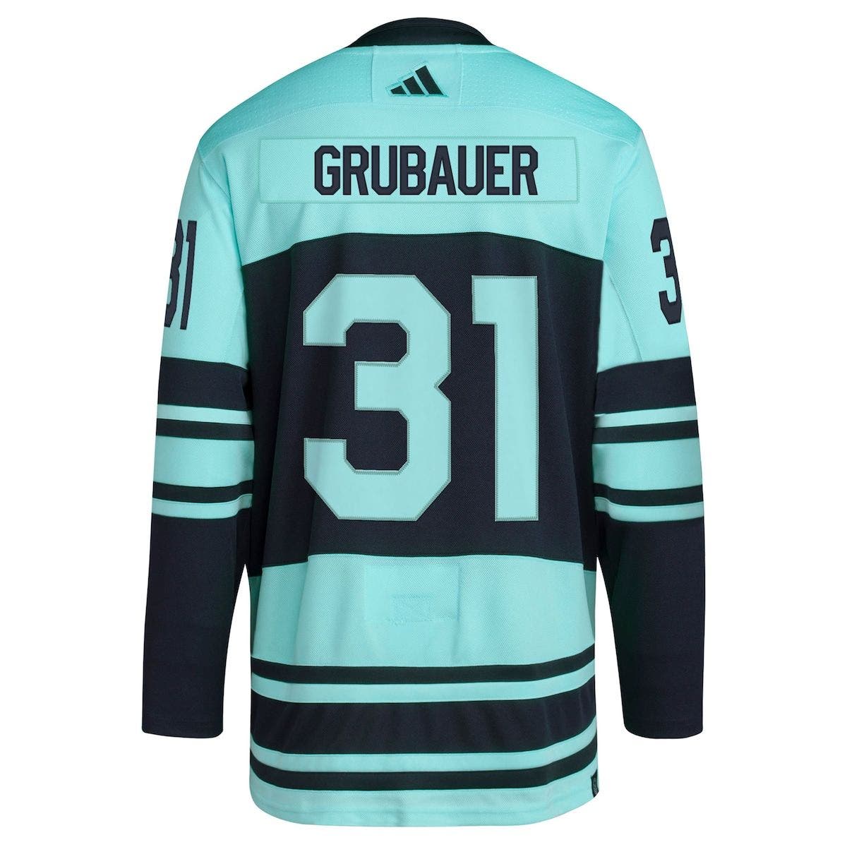 adidas Men's adidas Philipp Grubauer Teal Seattle Kraken Reverse Retro ...
