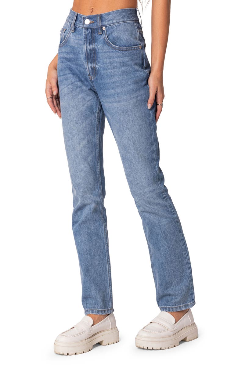 EDIKTED Swift High Waist Straight Leg Jeans | Nordstrom