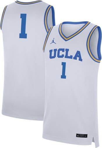 Jordan Brand Men's Jordan Brand #1 White UCLA Bruins Replica Jersey ...