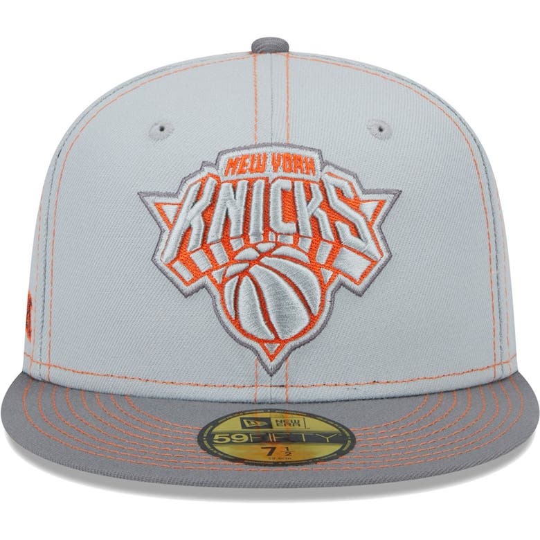 New Era Gray New York Knicks Color Pop 59fifty Fitted Hat | ModeSens