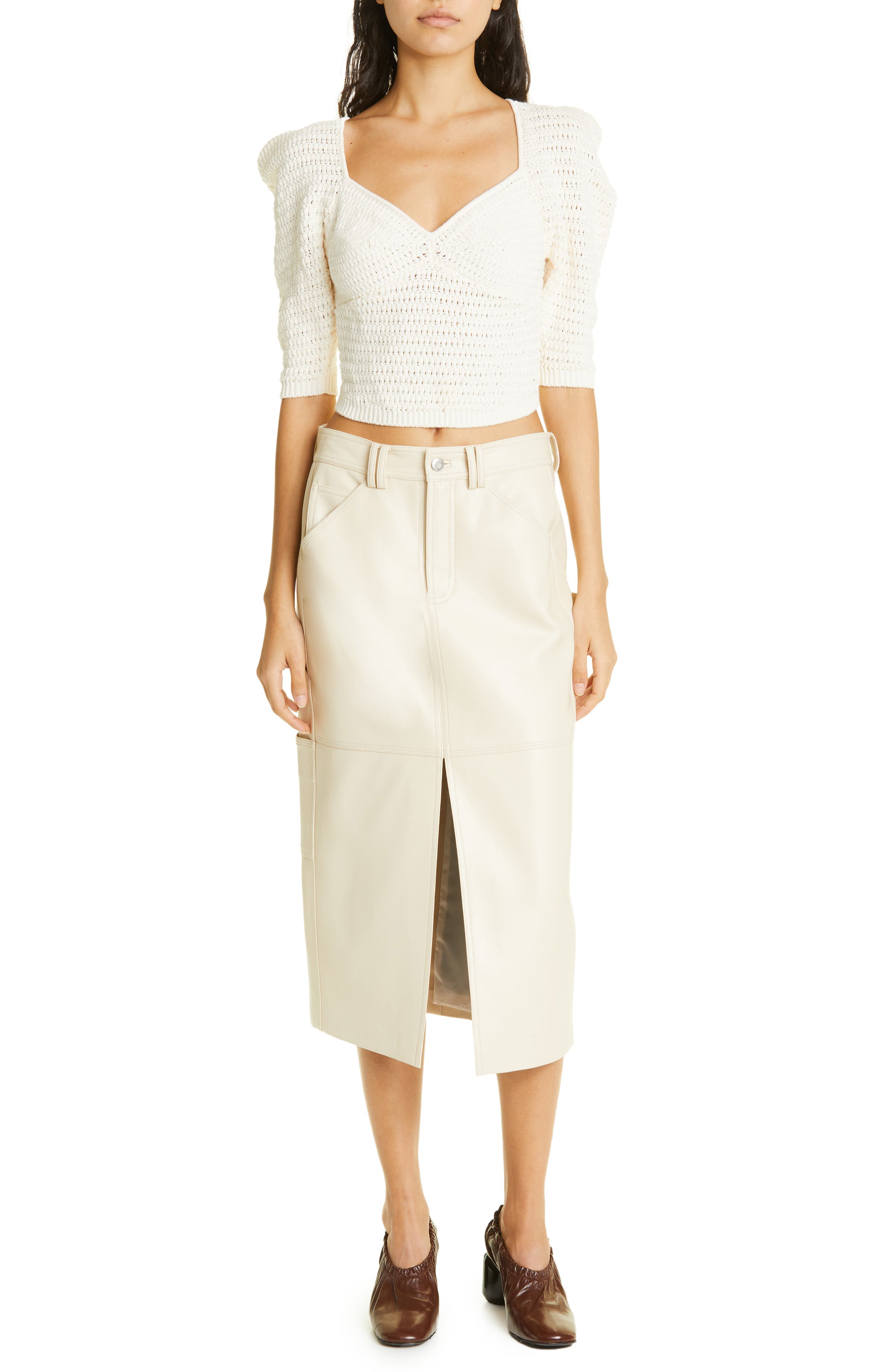 A.L.C. Alden Faux Leather Midi Skirt | Nordstrom