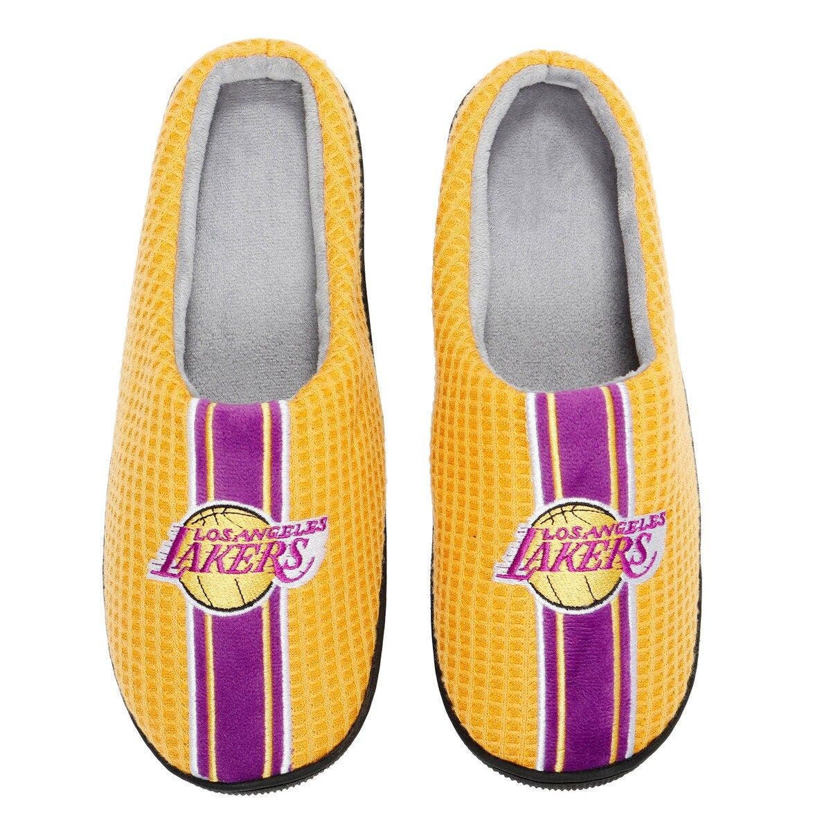 FOCO Men's FOCO Gold Los Angeles Lakers Team Stripe Memory Foam Slide ...