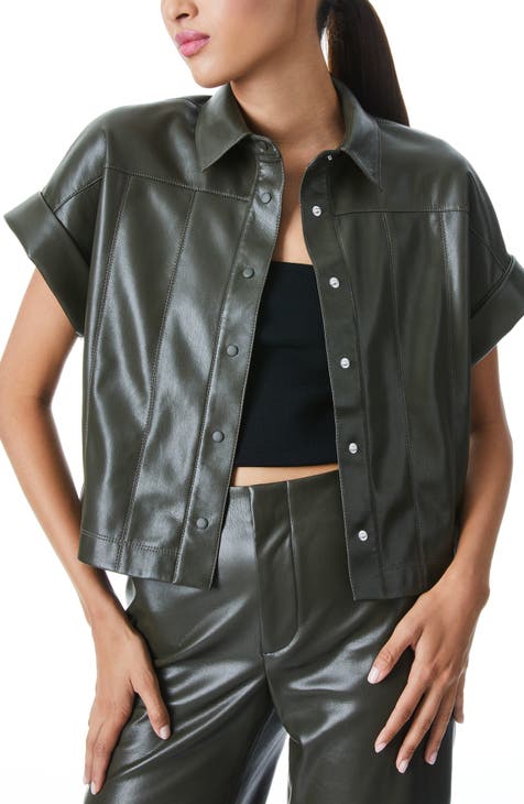 Women's Faux Leather Tops | Nordstrom