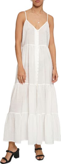 Know One Cares Button Tiered Maxi Dress | Nordstromrack