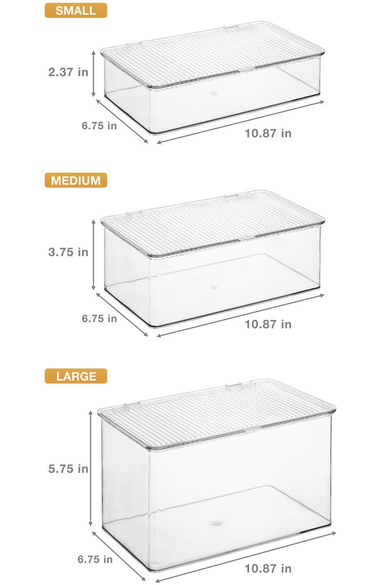 SORBUS Set of 3 Hinged Lid Storage Bins | Nordstromrack