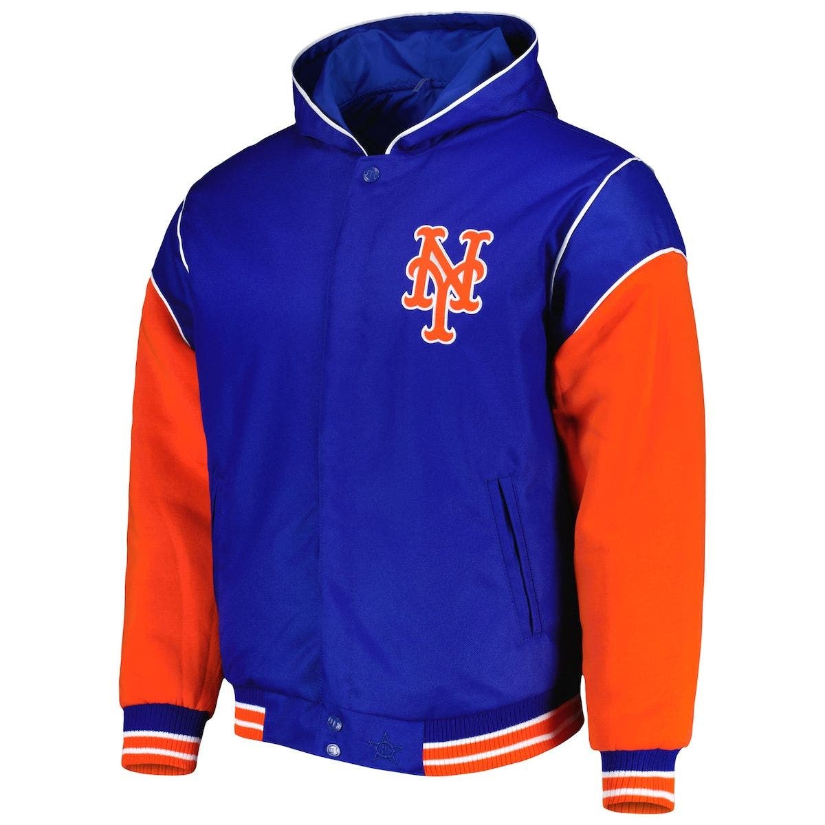 JH DESIGN Men's JH Design Royal New York Mets Reversible Fleece Full ...
