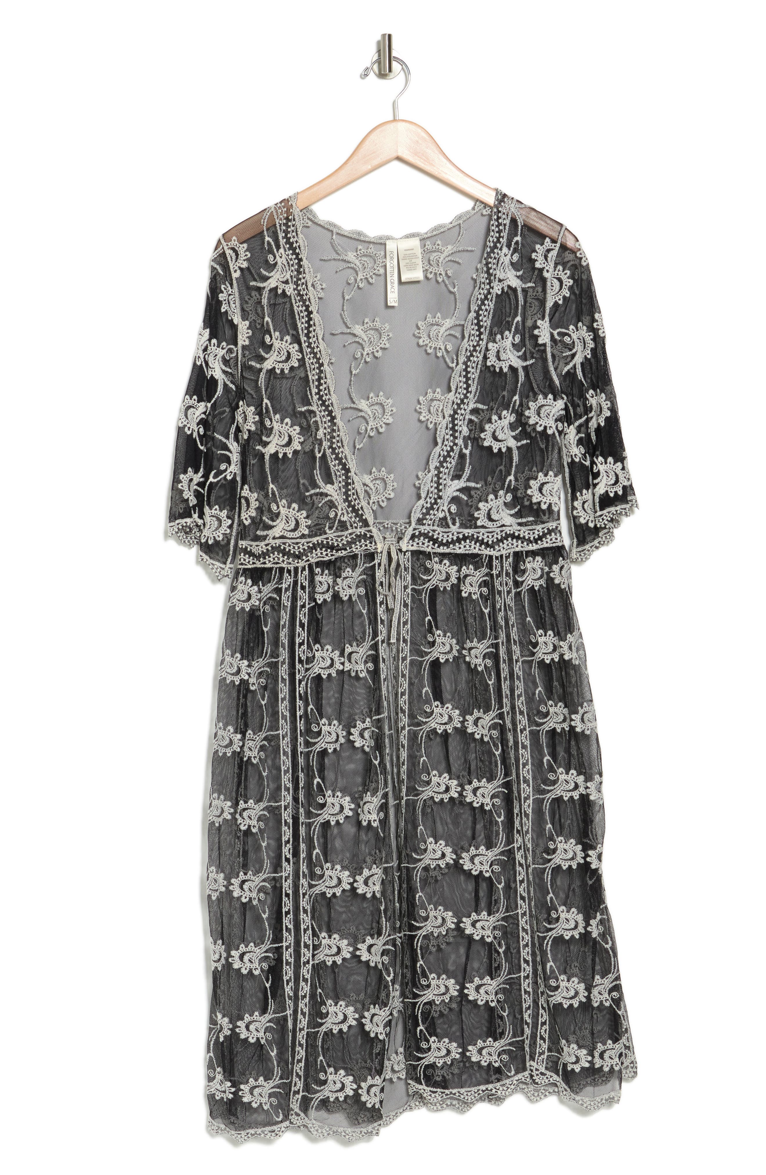 Forgotten Grace Embroidered Mesh Duster | Nordstromrack