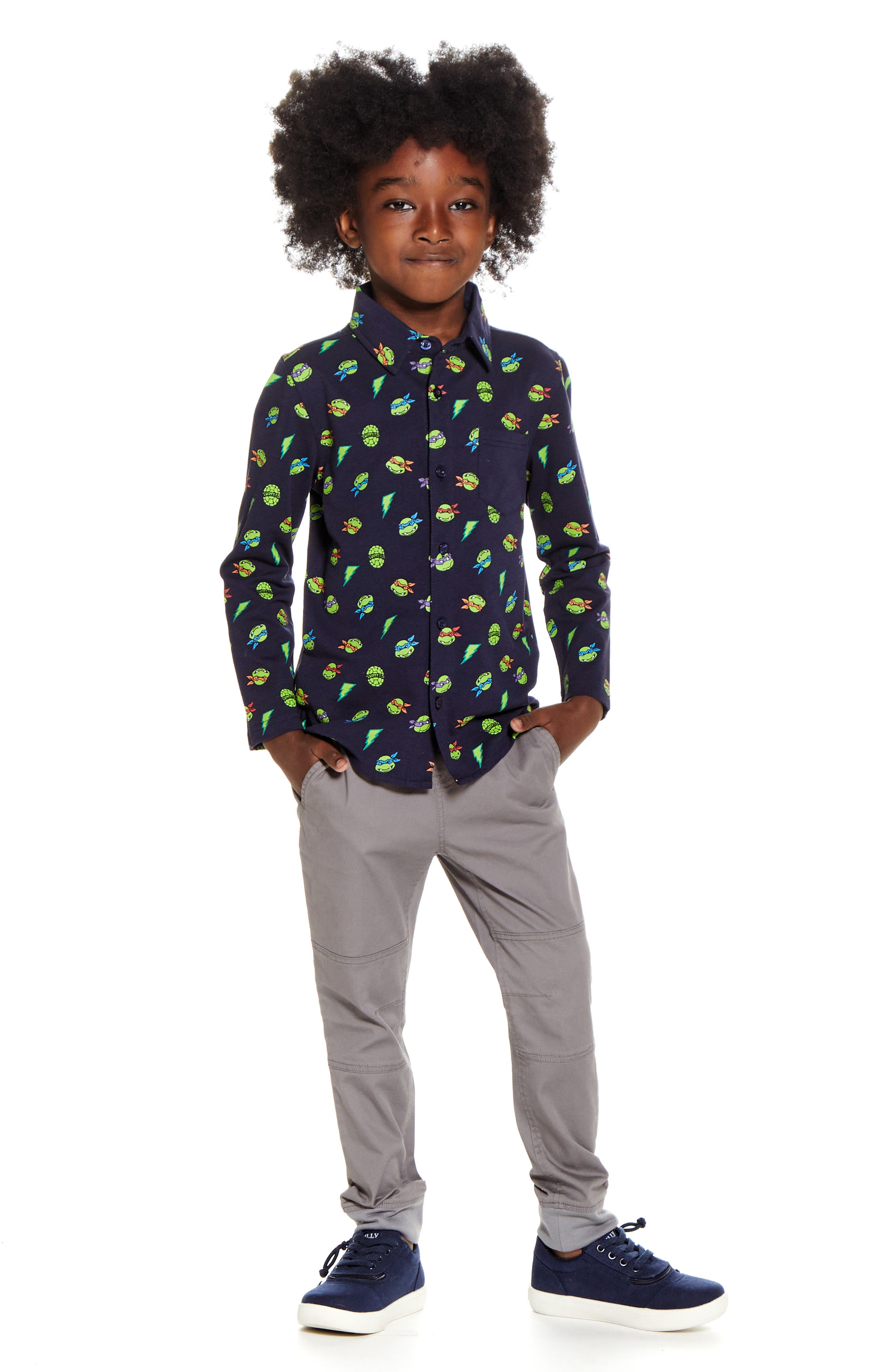 Andy & Evan Kids' Teenage Mutant Ninja Turtles® Stretch Cotton Button ...