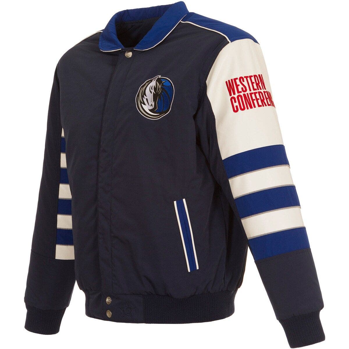 JH DESIGN Men's JH Design Navy Dallas Mavericks Stripe Colorblock Nylon ...