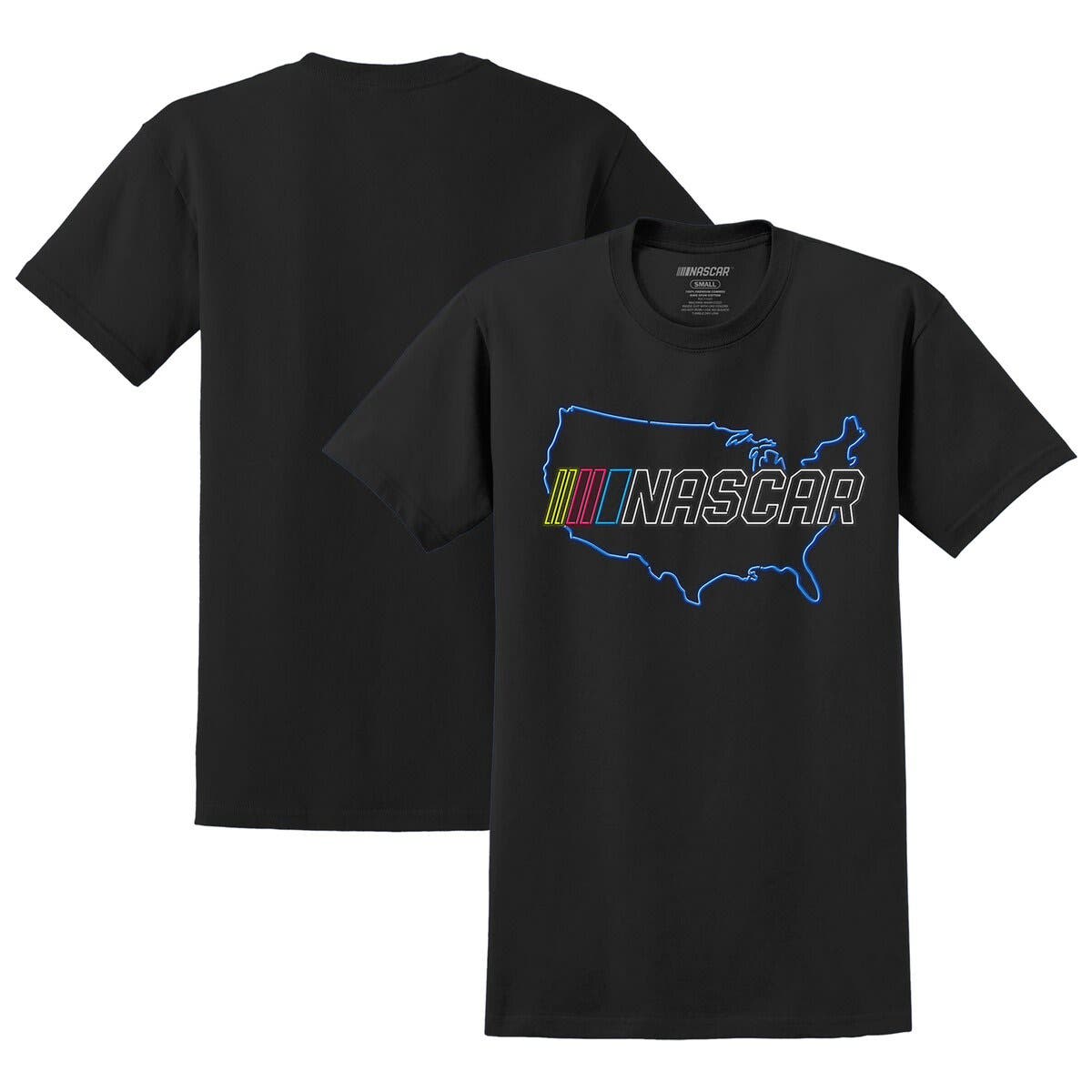 E2 APPAREL Men's Black NASCAR Neon Map T-Shirt | Nordstrom