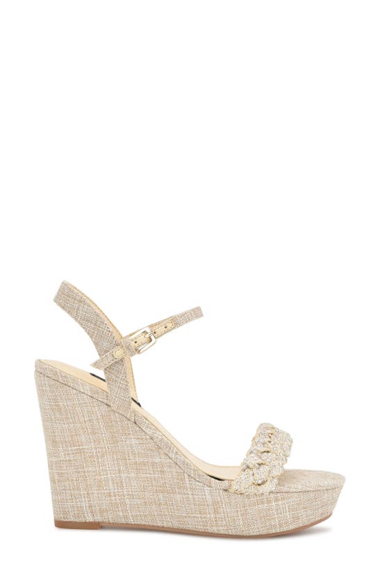 Nine West Halora Platform Wedge Sandal In Light Natural Multi Modesens