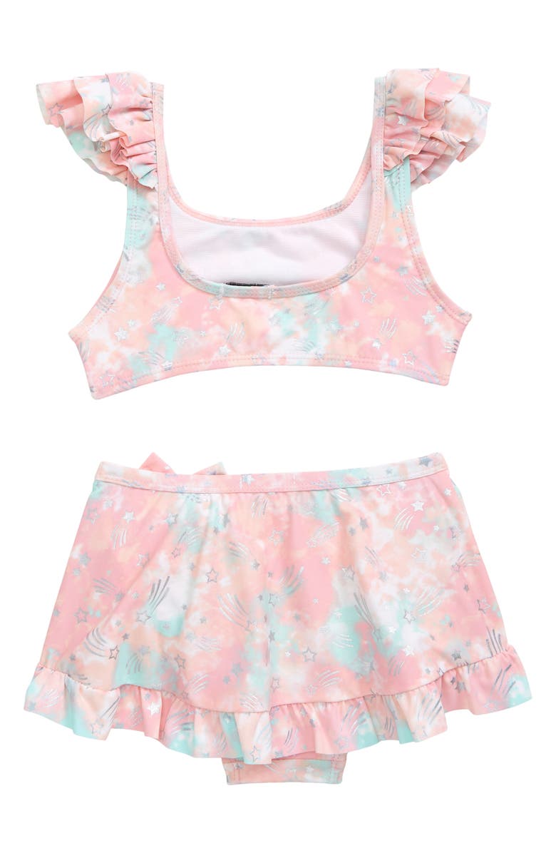 Flapdoodles Kids' Tie Dye Ruffle Two-Piece Swimsuit | Nordstrom