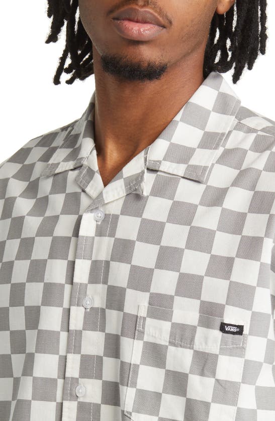 Vans Checkerboard Camp-collar Shirt In White | ModeSens