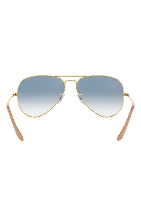 Ray Ban Small Original 55mm Aviator Sunglasses - Blue Grd In Light Blue ...