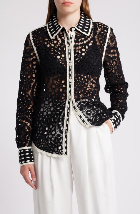 Women's Lace Button Up Tops | Nordstrom