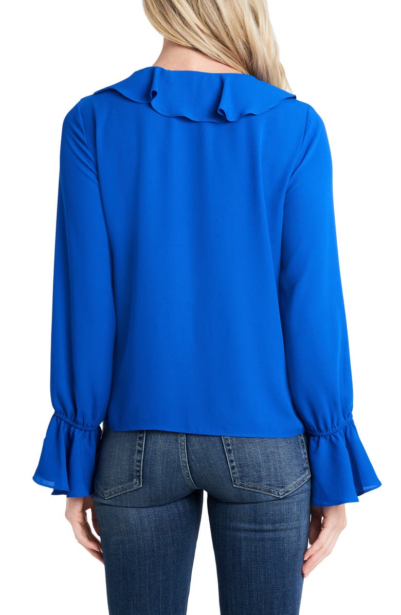 CeCe Ruffle Detail V-Neck Blouse | Nordstrom