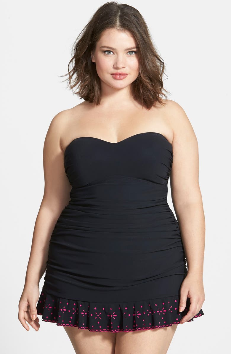 Profile By Gottex Bandeau One Piece Swimdress Plus Size Nordstrom