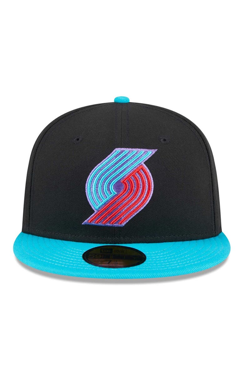 New Era Men's New Era Black/Turquoise Portland Trail Blazers Arcade ...