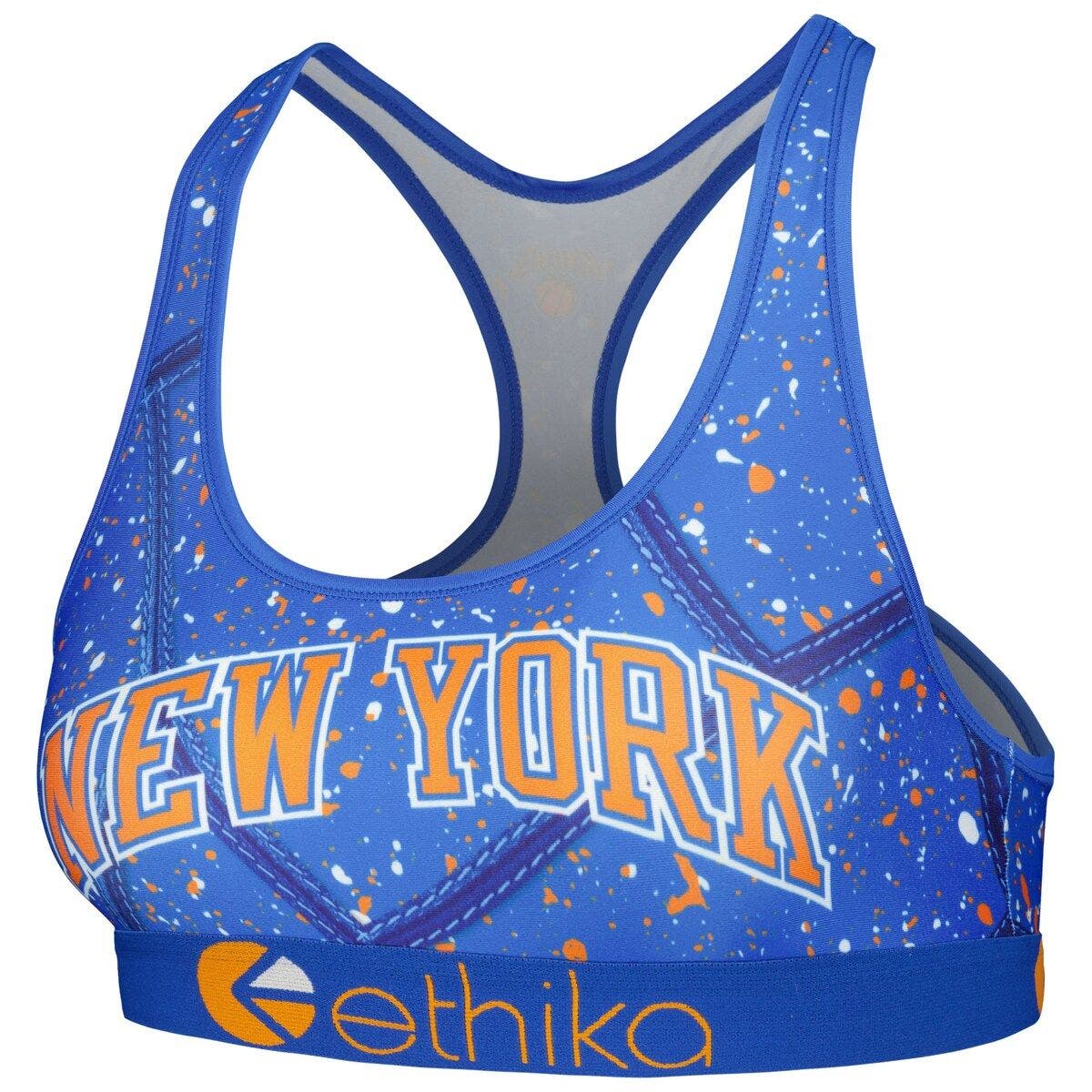 Ethika Women's Ethika Blue New York Knicks Racerback Sports Bra | Nordstrom