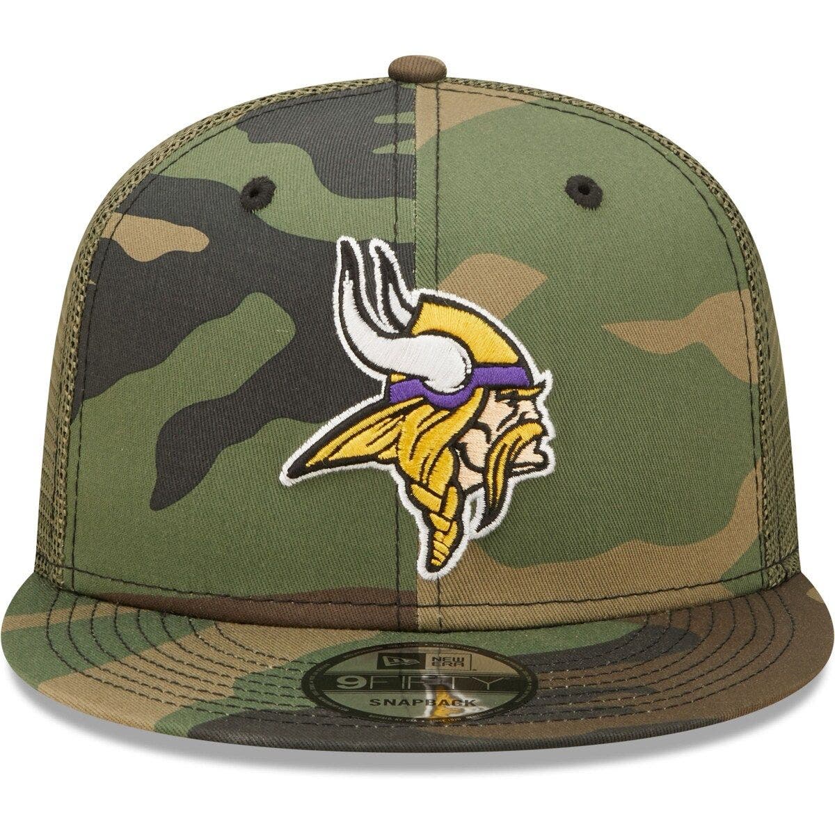 New Era Men's New Era Camo/Olive Minnesota Vikings Trucker 9FIFTY ...