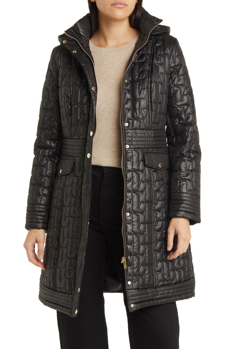 Via Spiga Quilted Hooded Coat | Nordstrom