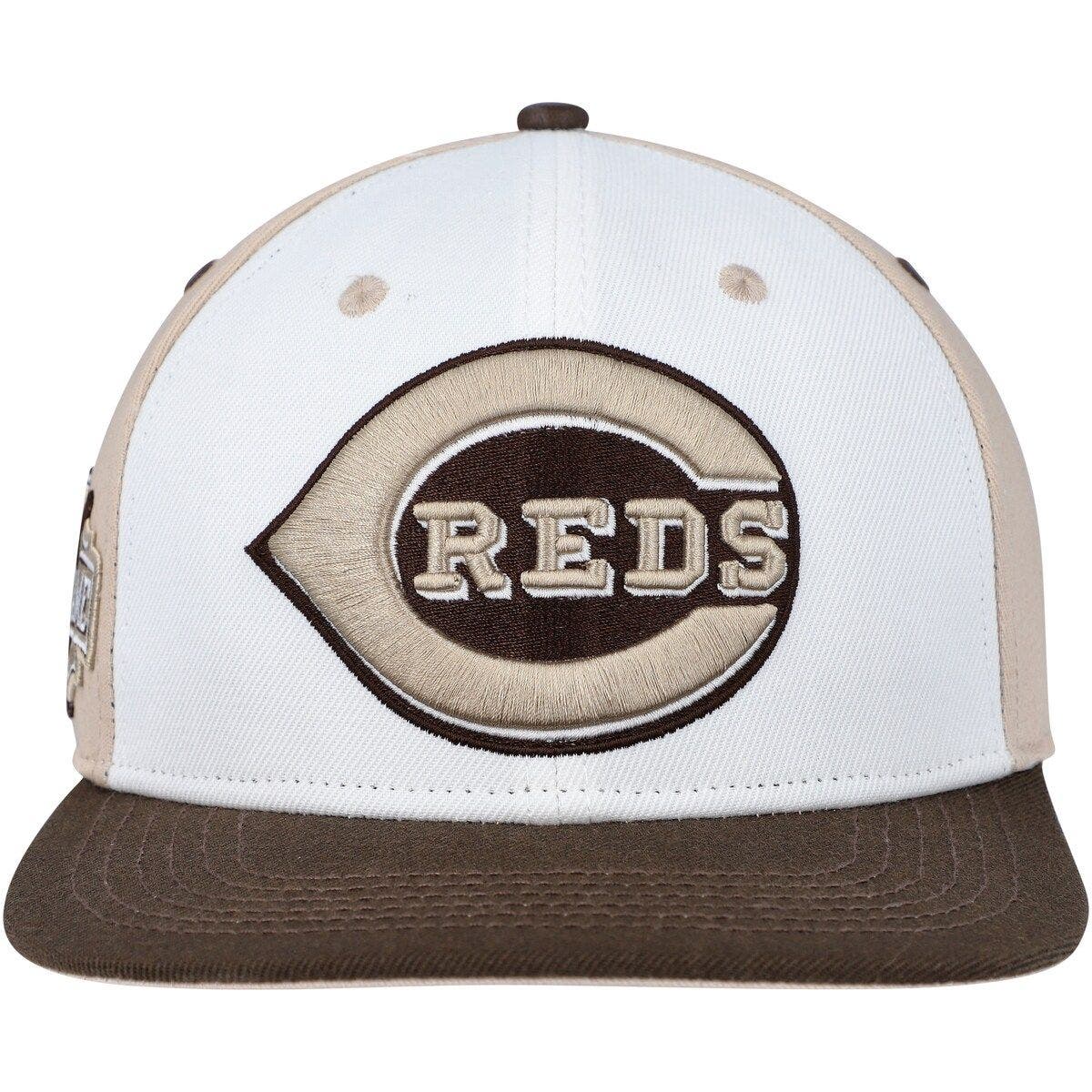 PRO STANDARD Men's Pro Standard White/Brown Cincinnati Reds Chocolate ...