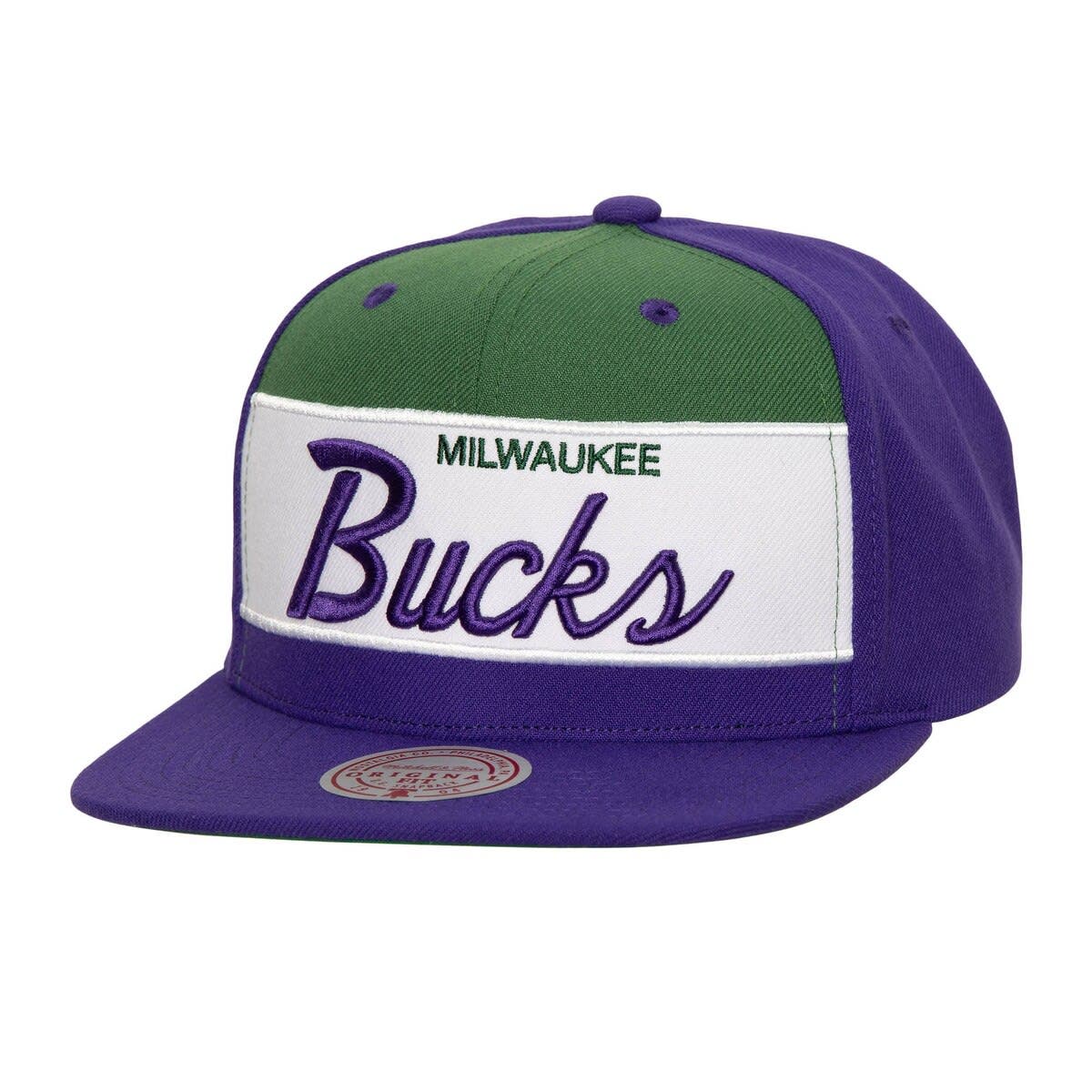Mitchell & Ness Men's Mitchell & Ness White/Purple Milwaukee Bucks Retro Sport Color Block ...