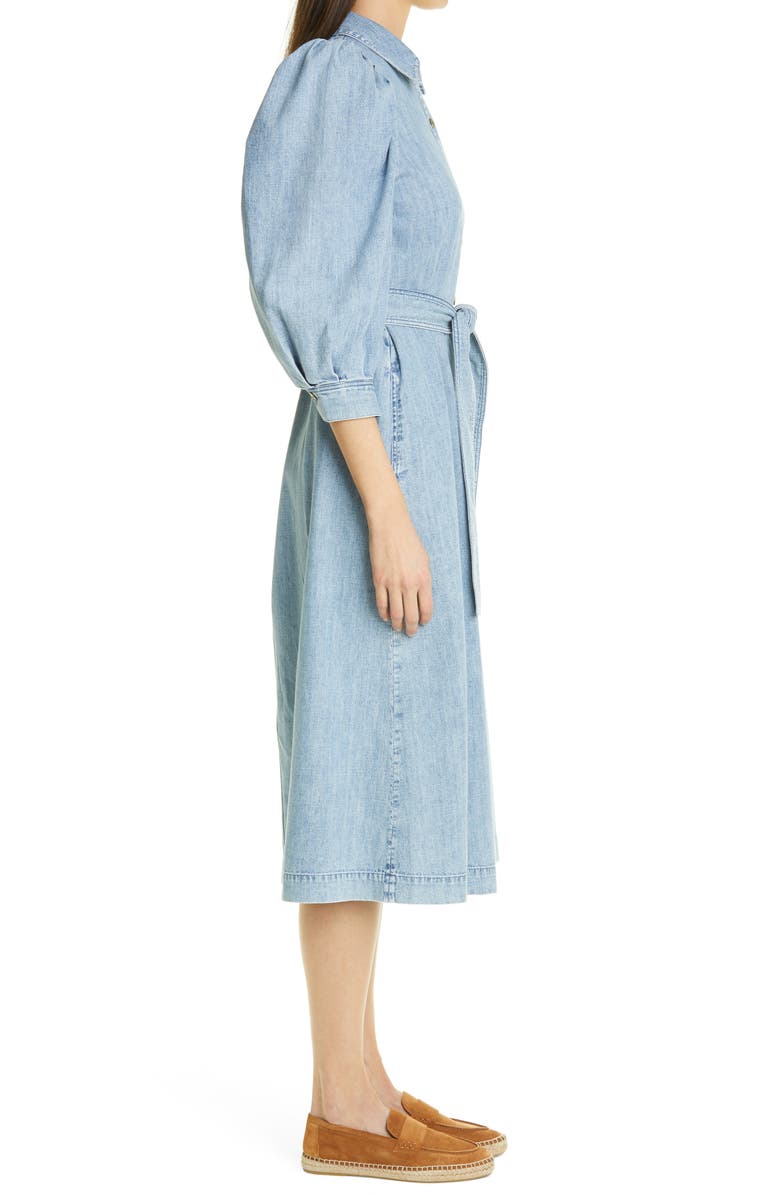 Lafayette 148 New York Mia Puff Sleeve Organic Cotton Shirtdress ...