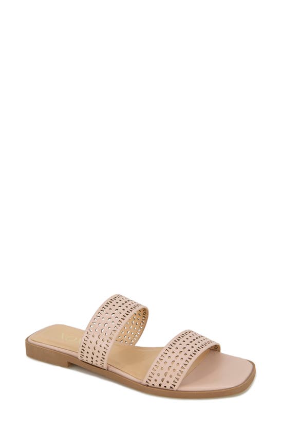 Xoxo Viona Perforated Slide Sandal In Nude | ModeSens