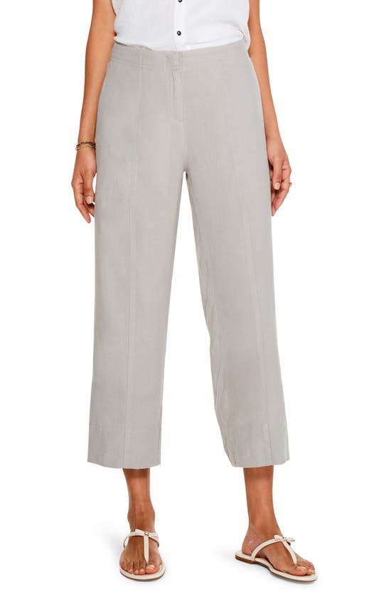 Nic Zoe Rumba Park Crop Wide Leg Linen Blend Pants In Stingray Modesens