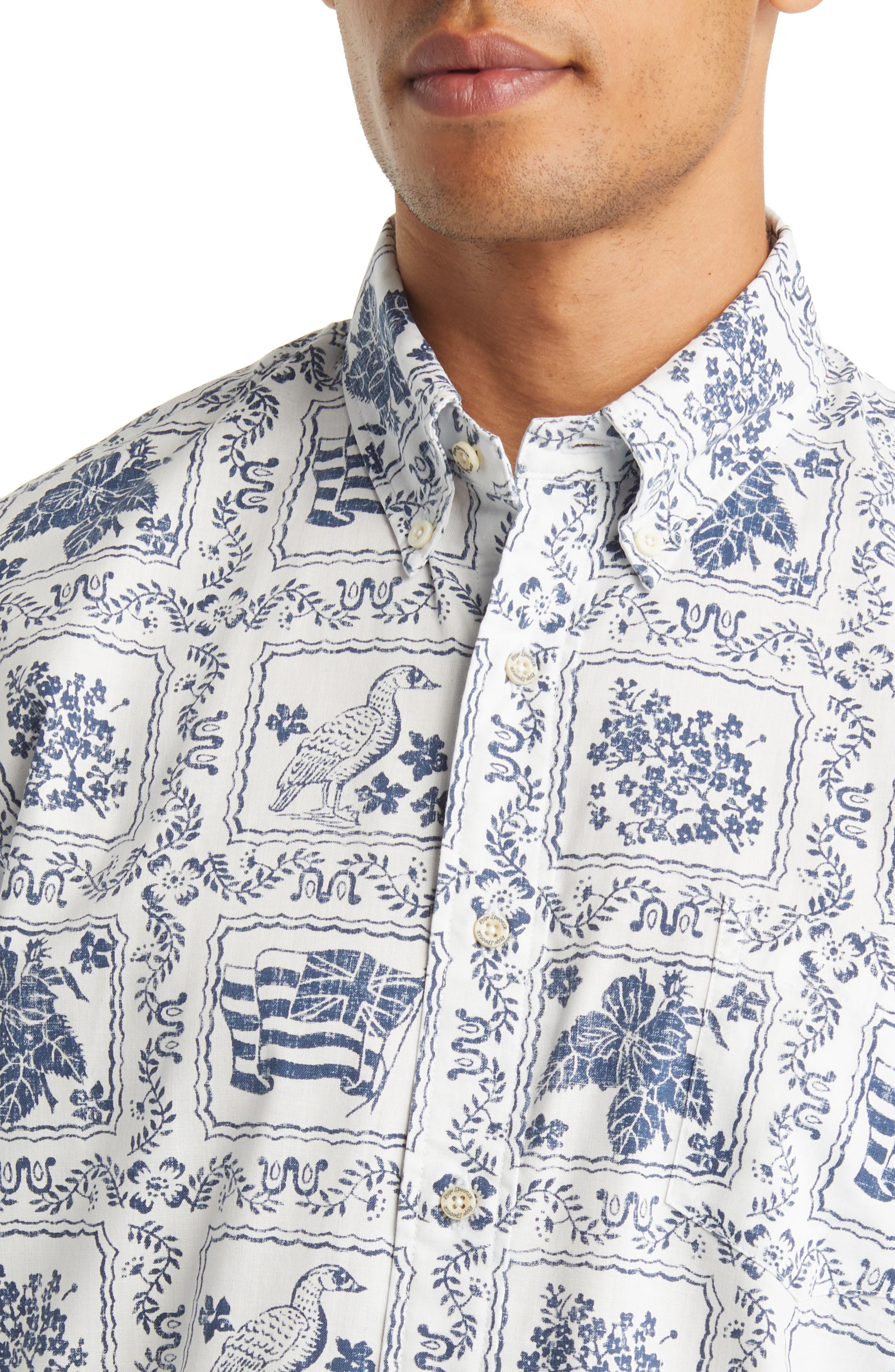 Reyn Spooner Lahaina Sailor Classic Fit Short Sleeve Button-Down Shirt ...
