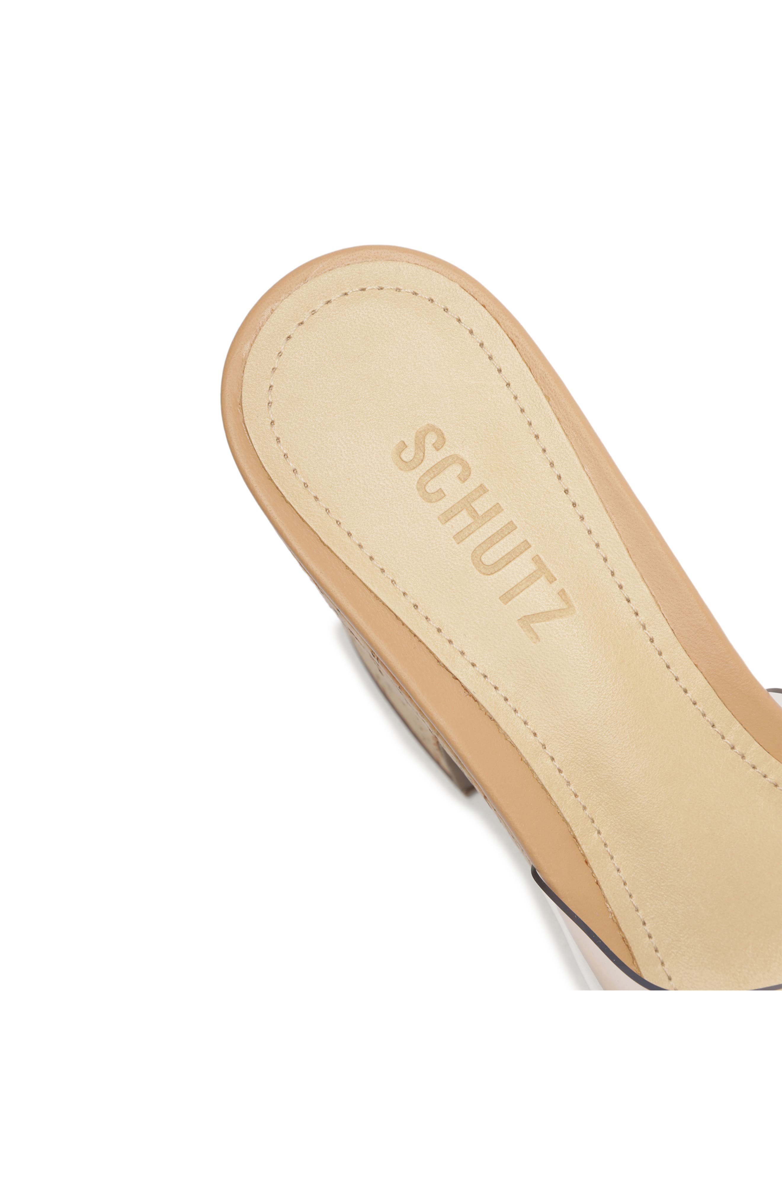 Schutz Dalle Platform Slide Sandal in Transparente | Smart Closet