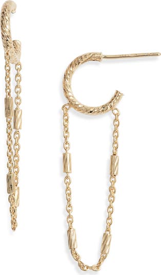 Jennifer Zeuner Helmut Chain Huggie Hoop Earrings | Nordstrom