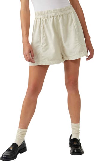 Free People Get Free Cotton Blend Poplin Shorts | Nordstrom