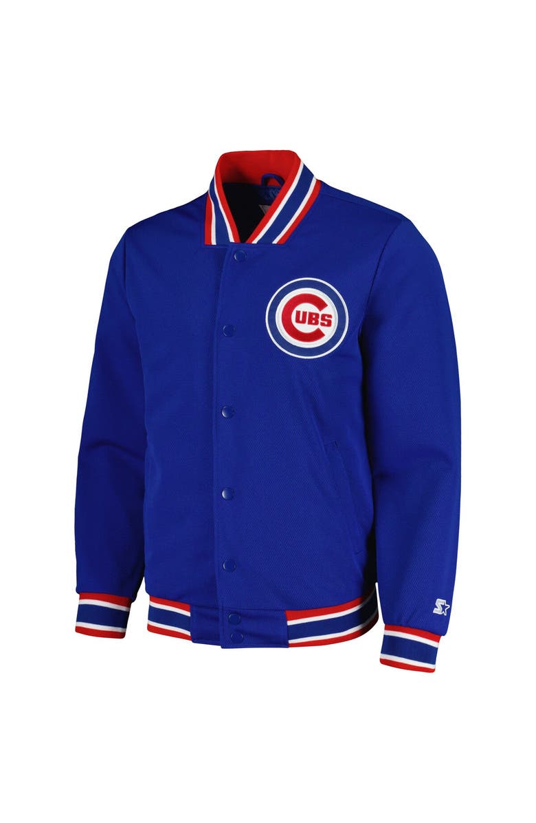 STARTER Men's Starter Royal Chicago Cubs Secret Weapon Full-Snap Jacket ...