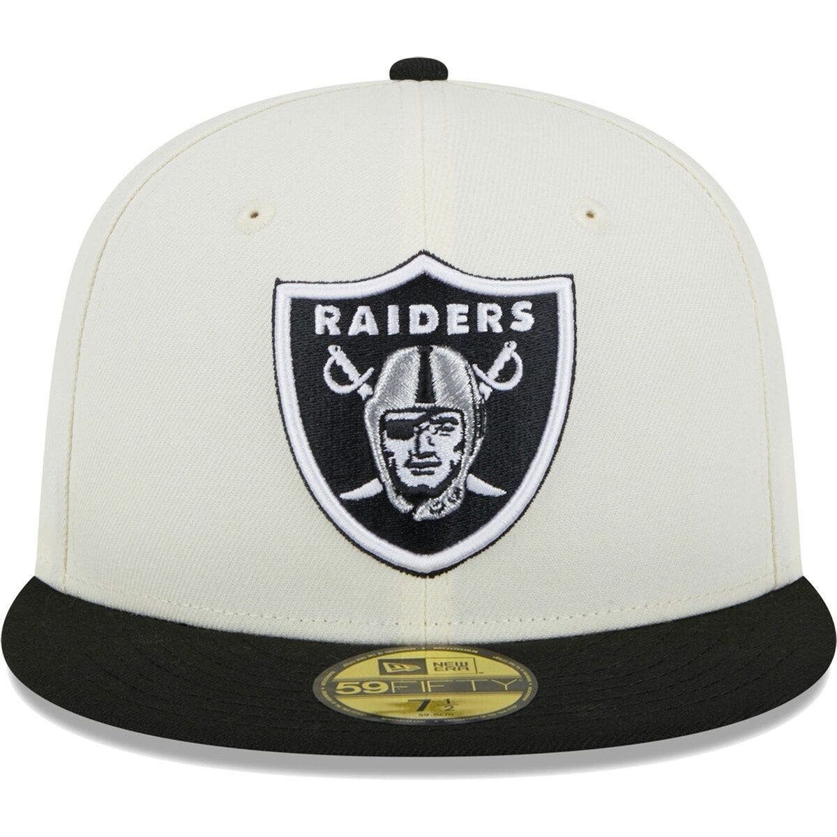 New Era Men's New Era Cream Las Vegas Raiders Retro 59FIFTY Fitted Hat ...