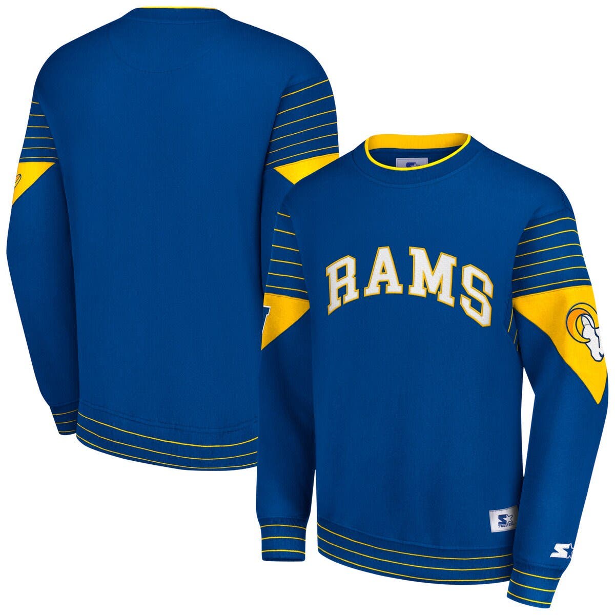 STARTER Men's Starter Royal Los Angeles Rams Face-Off Pullover ...