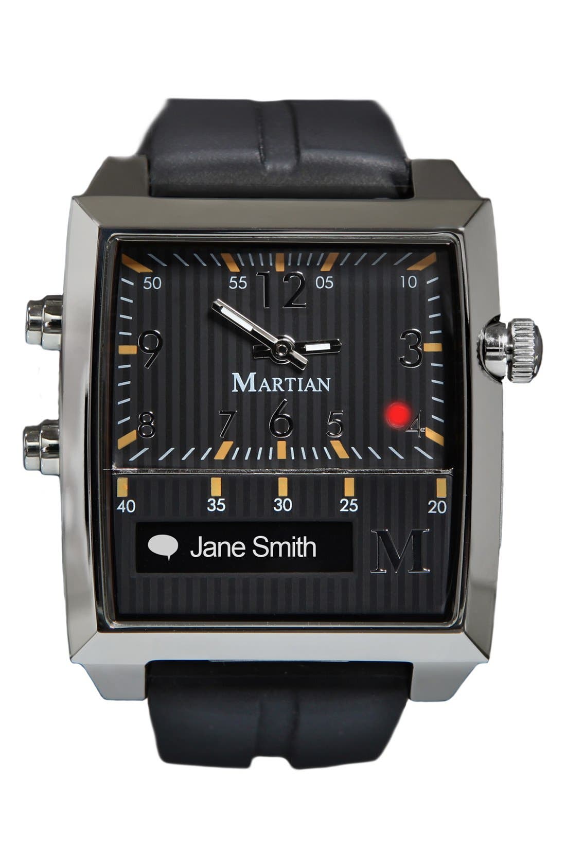 Martian Watches 'Passport' Rectangle Silicone Strap Smart Watch, 37mm x ...