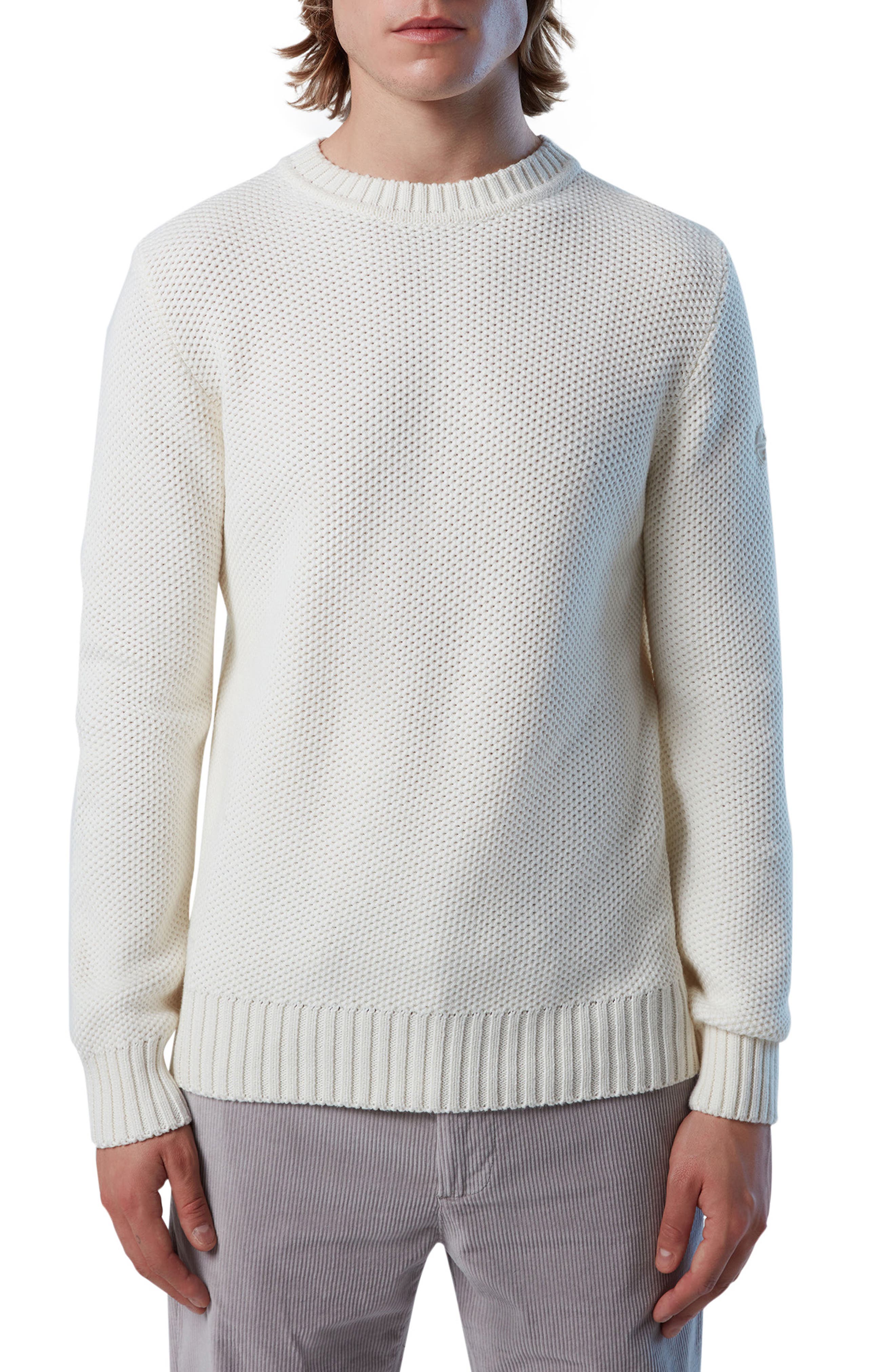 NORTH SAILS Honeycomb Cotton & Wool Sweater | Nordstrom