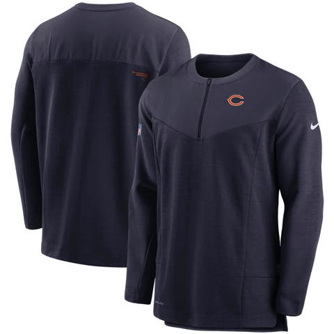 Men's Nike Navy Chicago Bears Sideline Half-Zip UV Performance Jacket