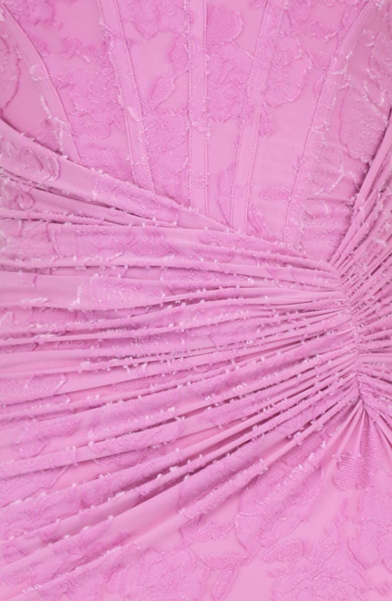 HOUSE OF CB Cesca Floral Ruched High-Low Corset Dress | Nordstrom