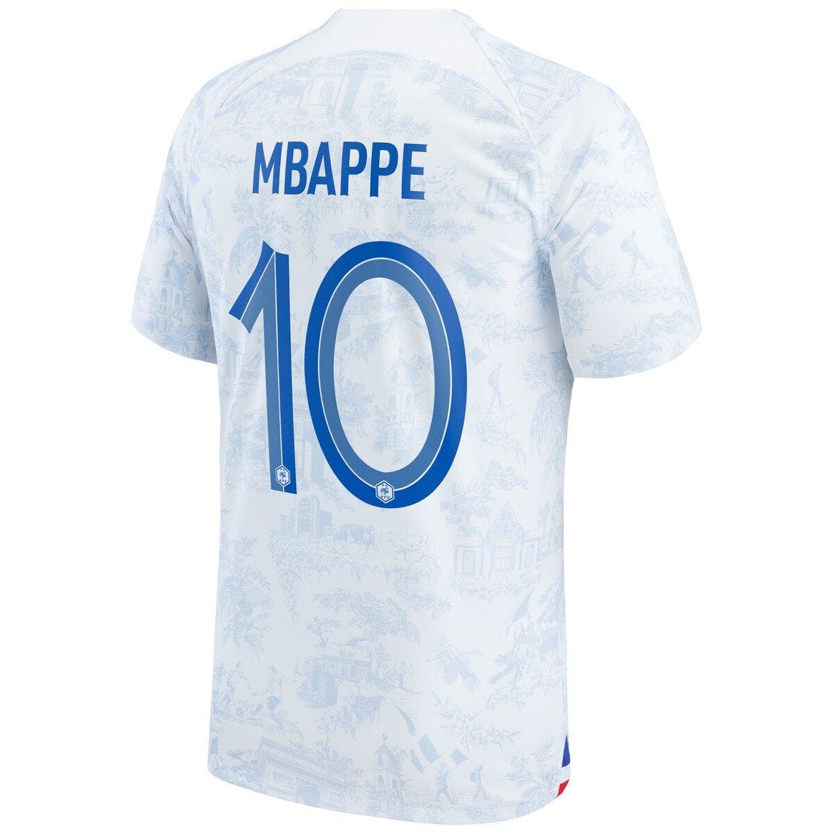 Nike Men's Nike Kylian Mbappe White France National Team 2022/23 Away ...