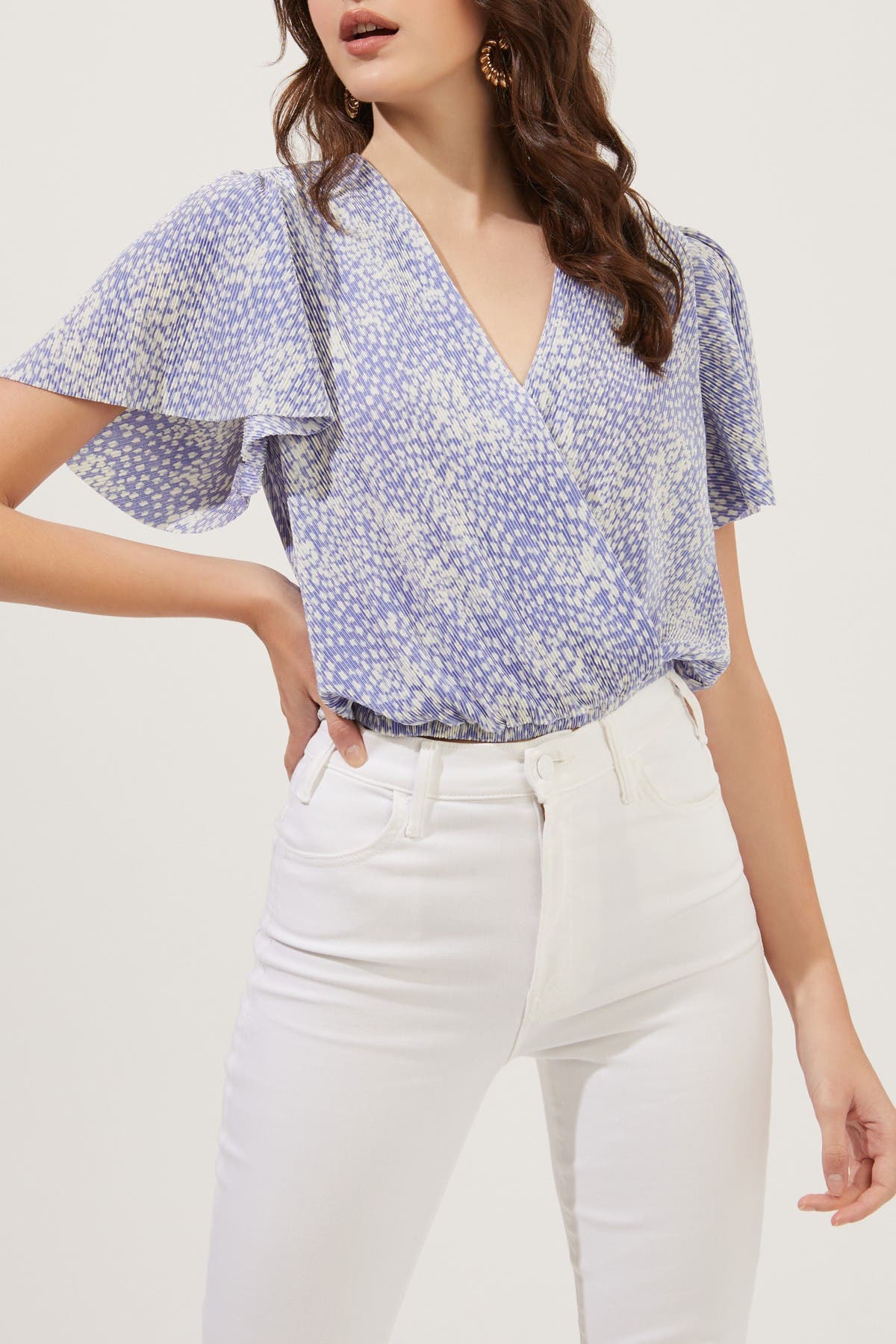 ASTR the Label | Short Sleeve Plisse Top | Nordstrom Rack