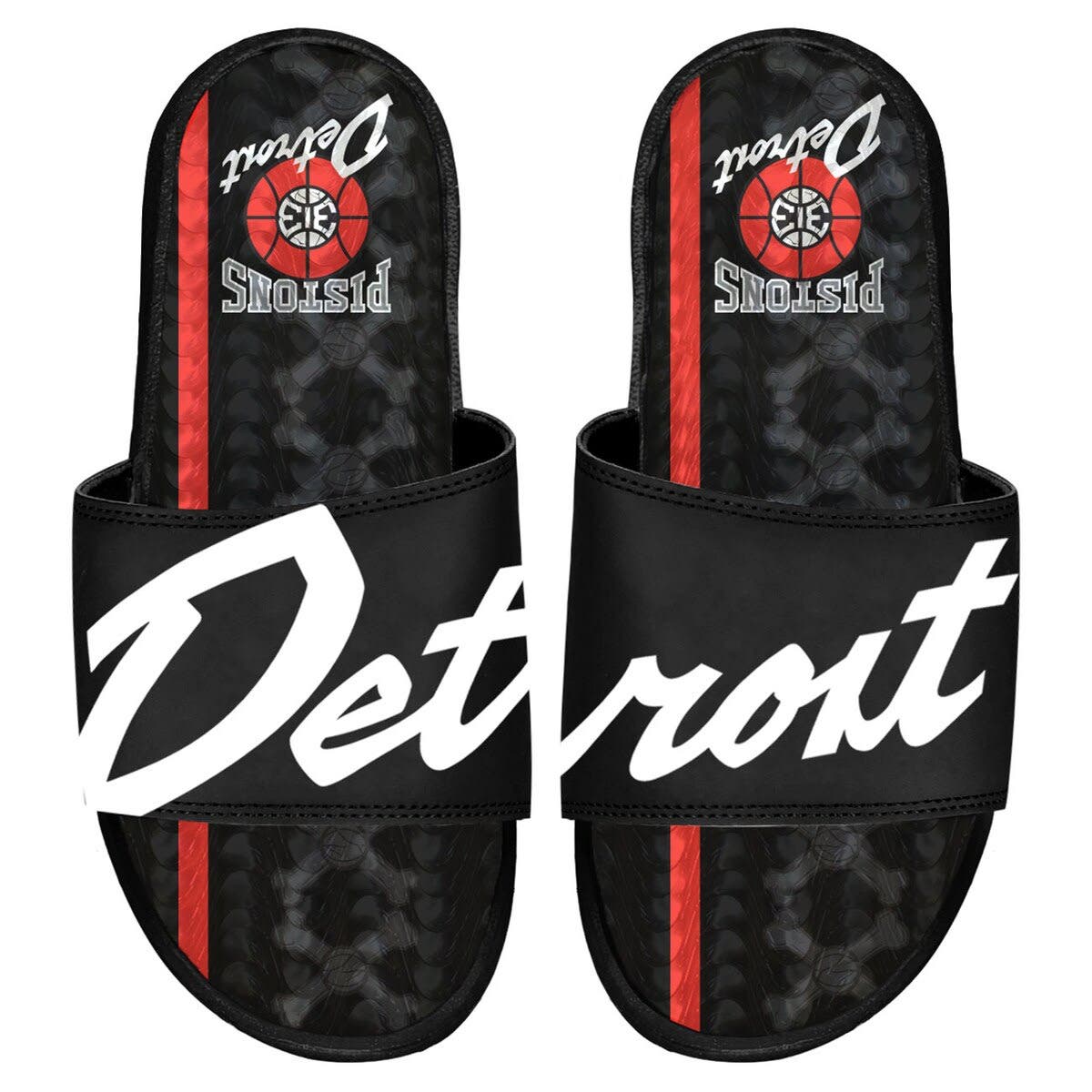 ISLIDE Men's ISlide Black Detroit Pistons 2023/24 City Edition Gel ...