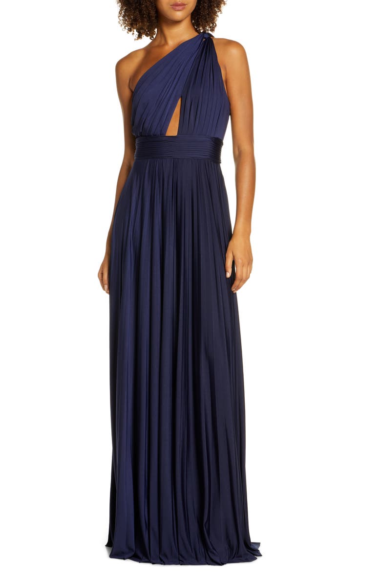 Jill Jill Stuart One Shoulder Pleat Gown Nordstrom