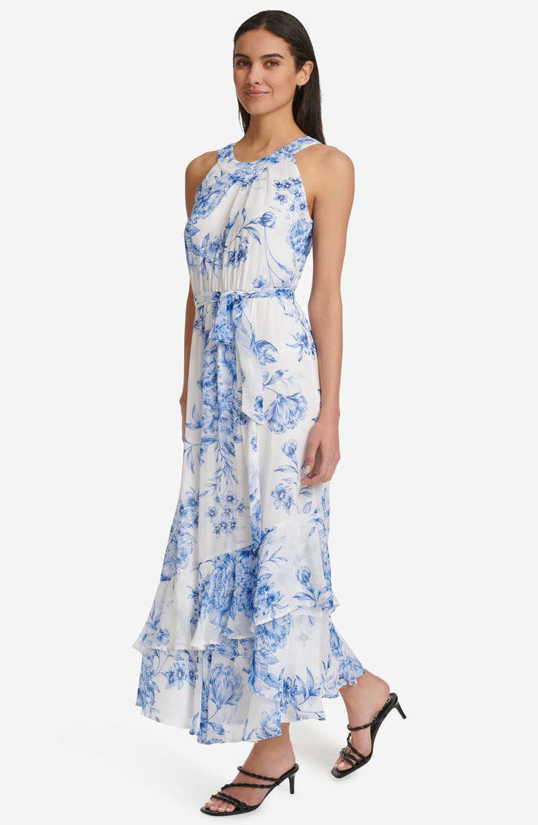 Calvin Klein Floral Chiffon Halter Dress | Nordstromrack