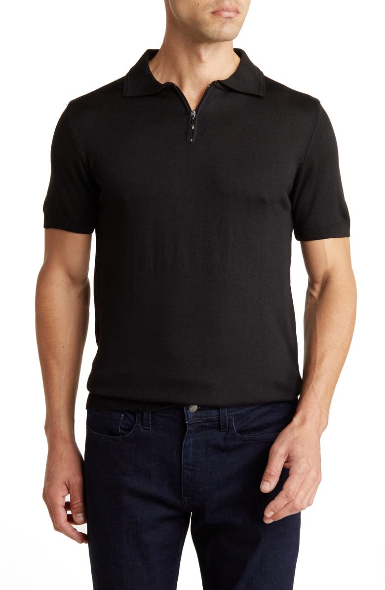 T.R. PREMIUM Short Sleeve Quarter Zip Knit Polo | Nordstromrack