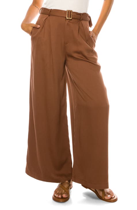 Women's Brown Wide-Leg Pants | Nordstrom